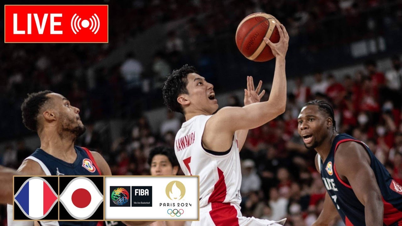 LIVE! FRANCE vs JAPAN | 2024 Paris Olympics Men's Basketball | July 30 ...