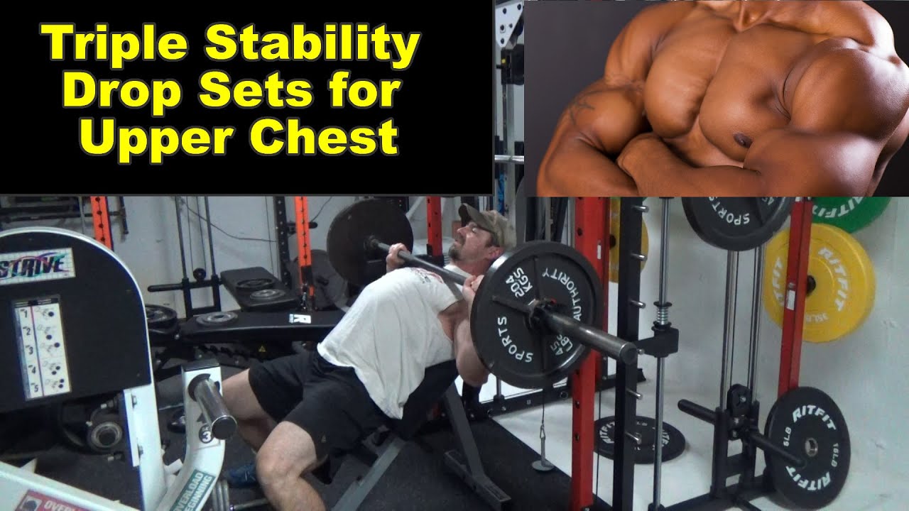 Triple Stability Drop Sets For Maximizing Upper Chest Growth - YouTube