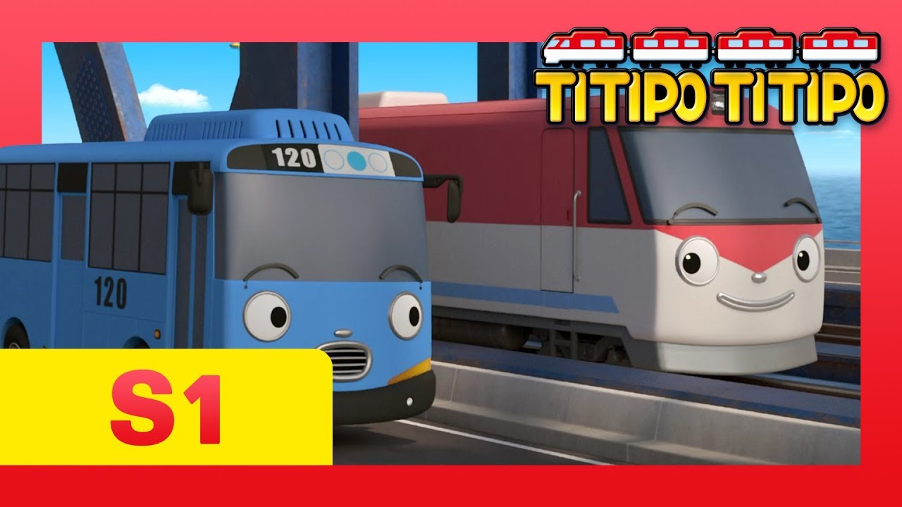 Titipo S1 E2 l Going to Choo-Choo Town! l Titipo meets Tayo the Little ...