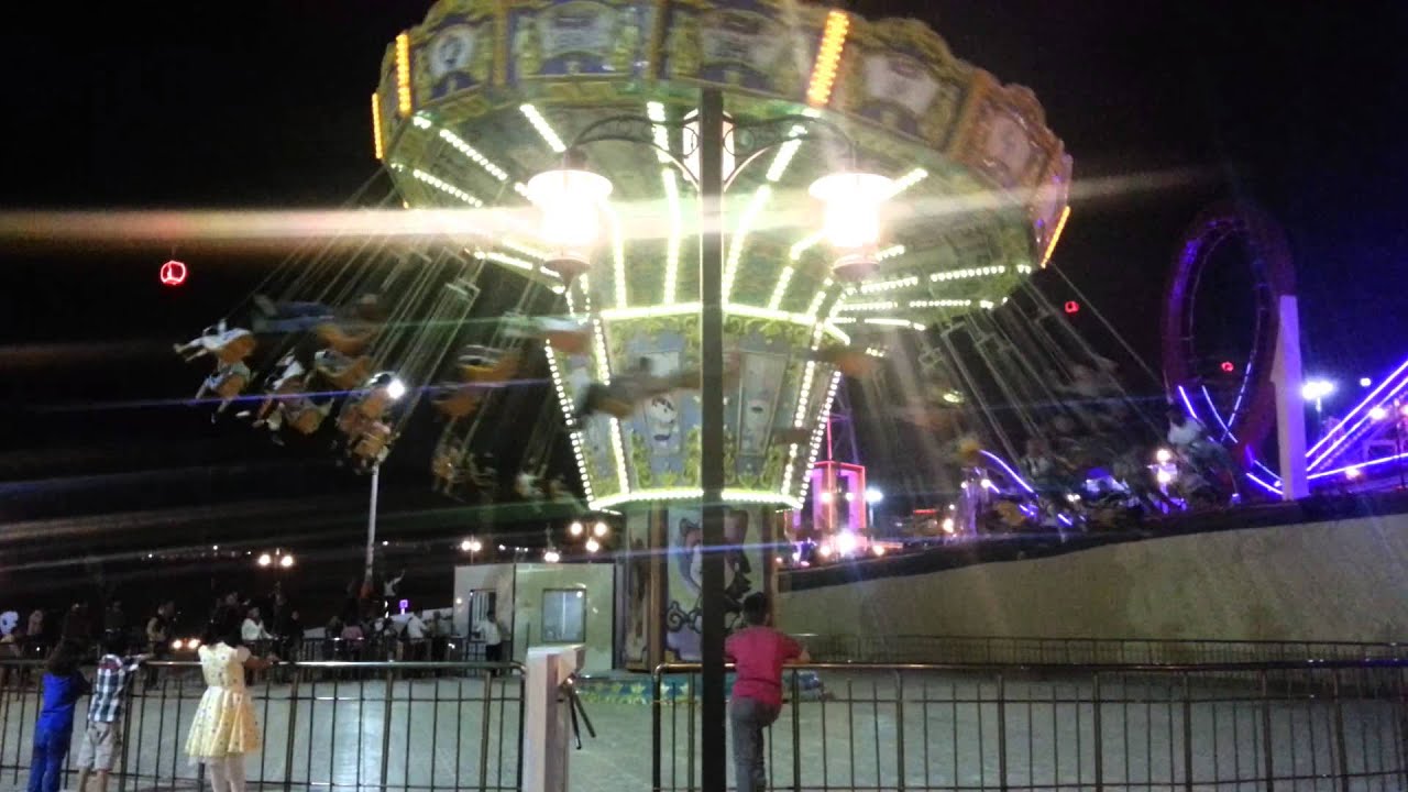 Swing chair-chavy land theme park - slemani - YouTube