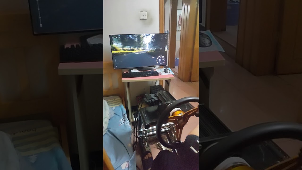 DIY Direct Drive FFB Force Feedback Wheel MMOS Test - YouTube