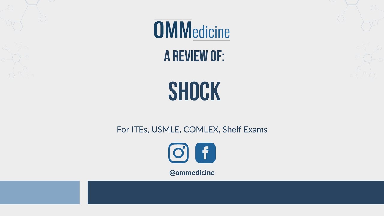 Shock in 5 min (almost) - A Review for USMLE, COMLEX, ITEs, and Shelf ...