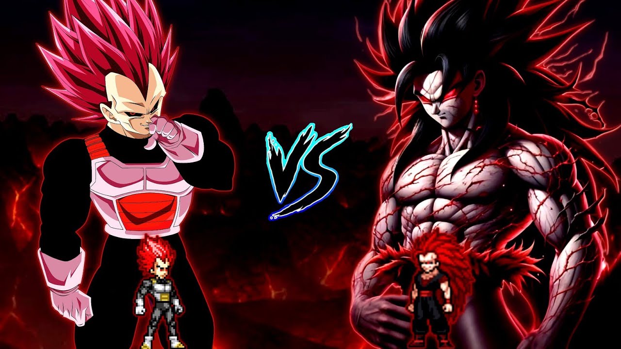 Evil Vegeta SSJ V3 OP VS Evil Goku SSJ3 V2 OP in Jump Force Mugen - YouTube