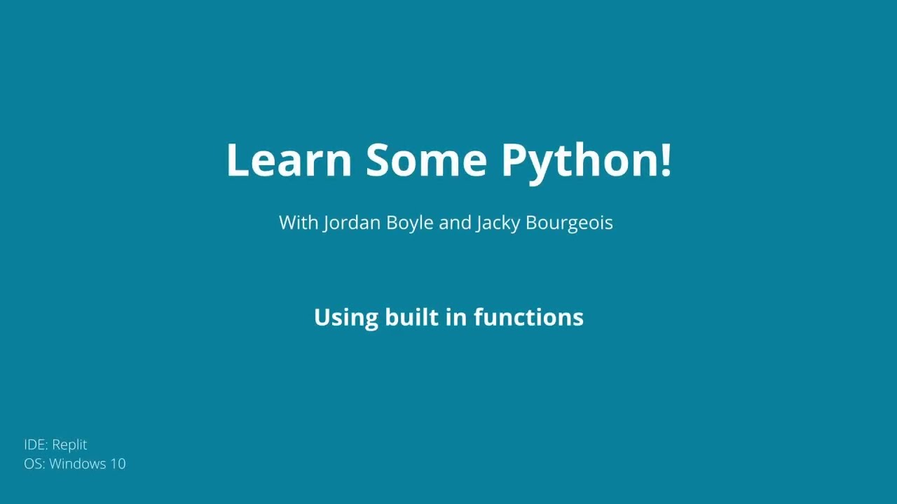 Using Built in Functions YouTube Using Built in Functions YouTube