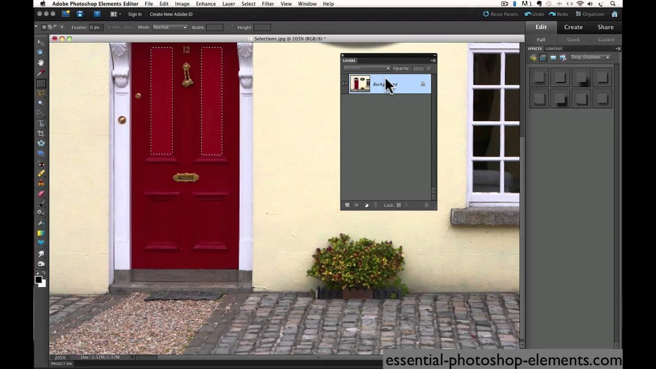 HOW TO USE PHOTOSHOP ELEMENTS MARQUEE TOOLS - YouTube