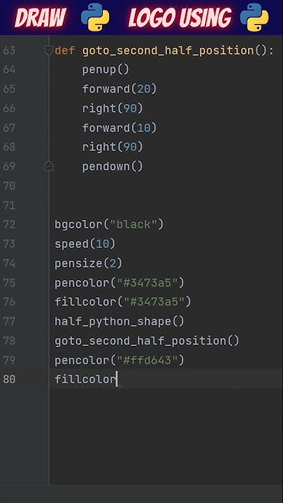 Draw Python Logo Using Python Turtle Shorts Shortvideo Python Pythonturtle Pythonshorts 
