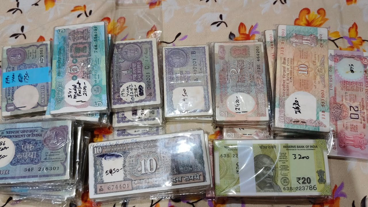 Buy 1 Rupee, 2 Rupees, 5 Rupees, 10 Rupees, 20 Rupees Notes Packet ...