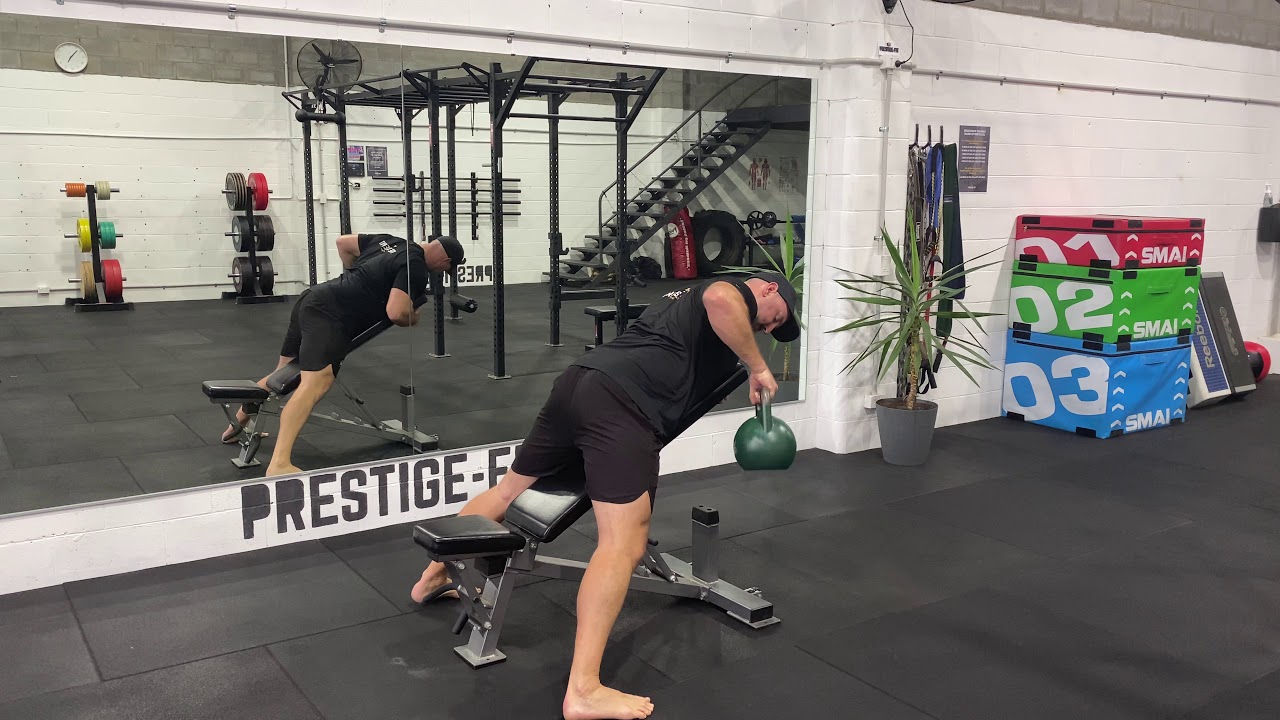 Kettlebell Single Arm Prone Wide Row - YouTube