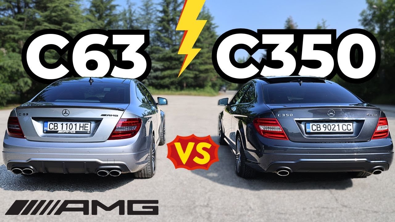 Струва ли си AMG? Битката на Mercedes W204 [C63 vs C350] - YouTube