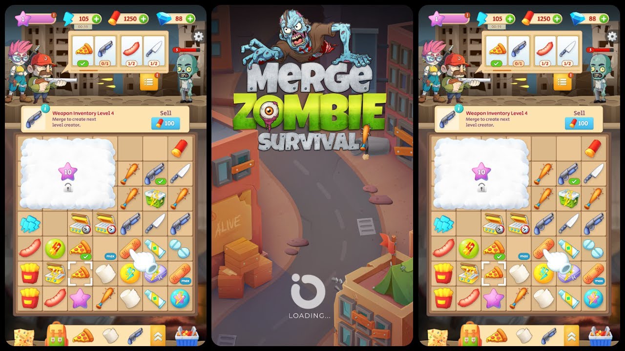 Merge Zombie Survival Mobile Game | Gameplay Android & Apk - YouTube