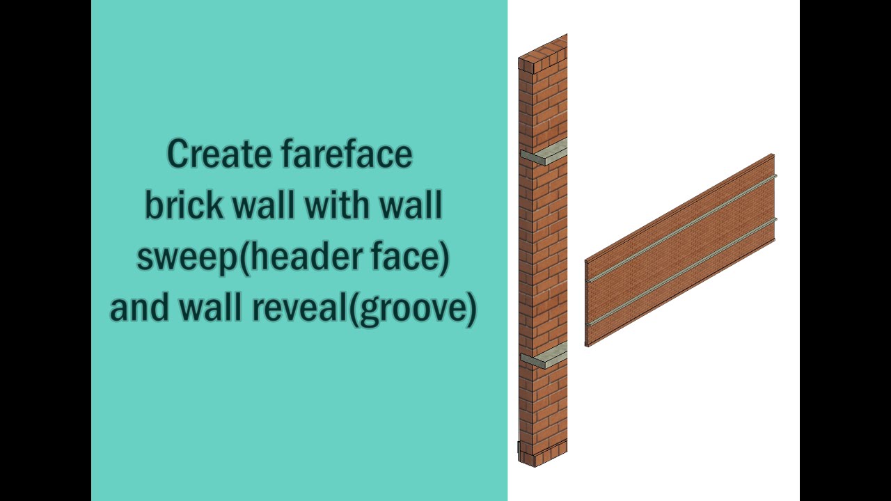Revit study-54_Create fareface brick wall with wall sweep and wall ...