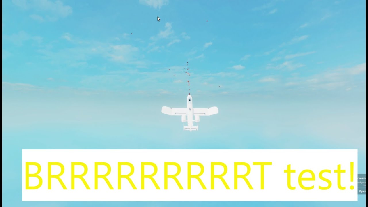 Roblox Plane crazy : A10 BRRRRRT test - YouTube