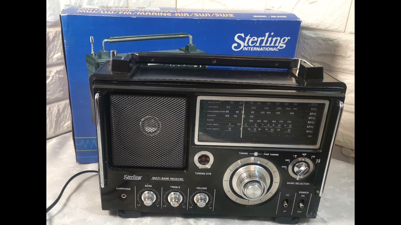 Vintage Retro Boxed STERLING Multi Band Radio Receiver HA 5900 SW MW LW ...