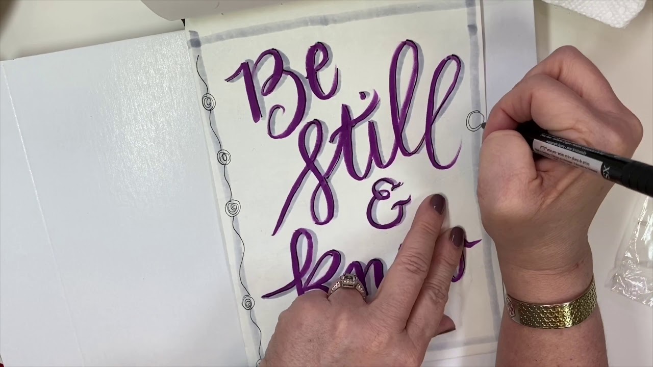 Be Still Scripture: Hand Lettering, Shadowing & Doodles - YouTube