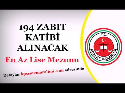Adalet Bakanlığı 194 Zabıt Katibi Alıyor