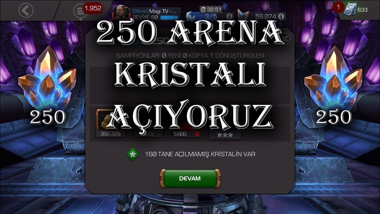 MARVEL CONTEST OF CHAMPIONS 250 ARENA CRYSTAL OPEN - MCOC - YouTube