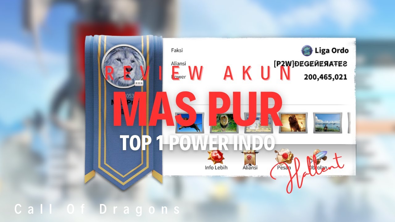 REVIEW AKUN MAS PUR | TOP 1 POWER INDONESIA - YouTube