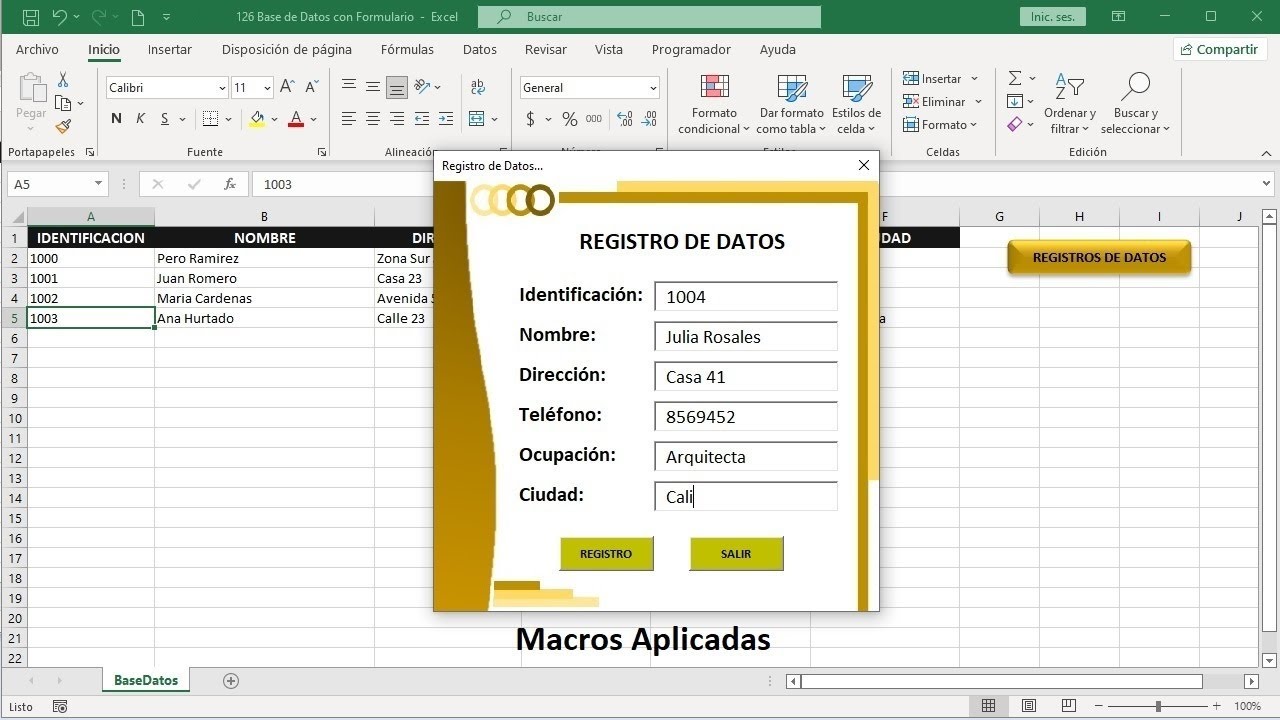 Base de datos con Formulario (Parte 1) - YouTube