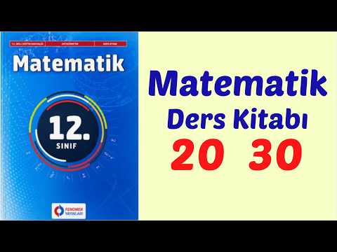 12.SINIF MATEMATİK DERS KİTABI SAYFA 20-30  ✏️ 12.SINIF ORDİNAT YAYINLARI ✏️