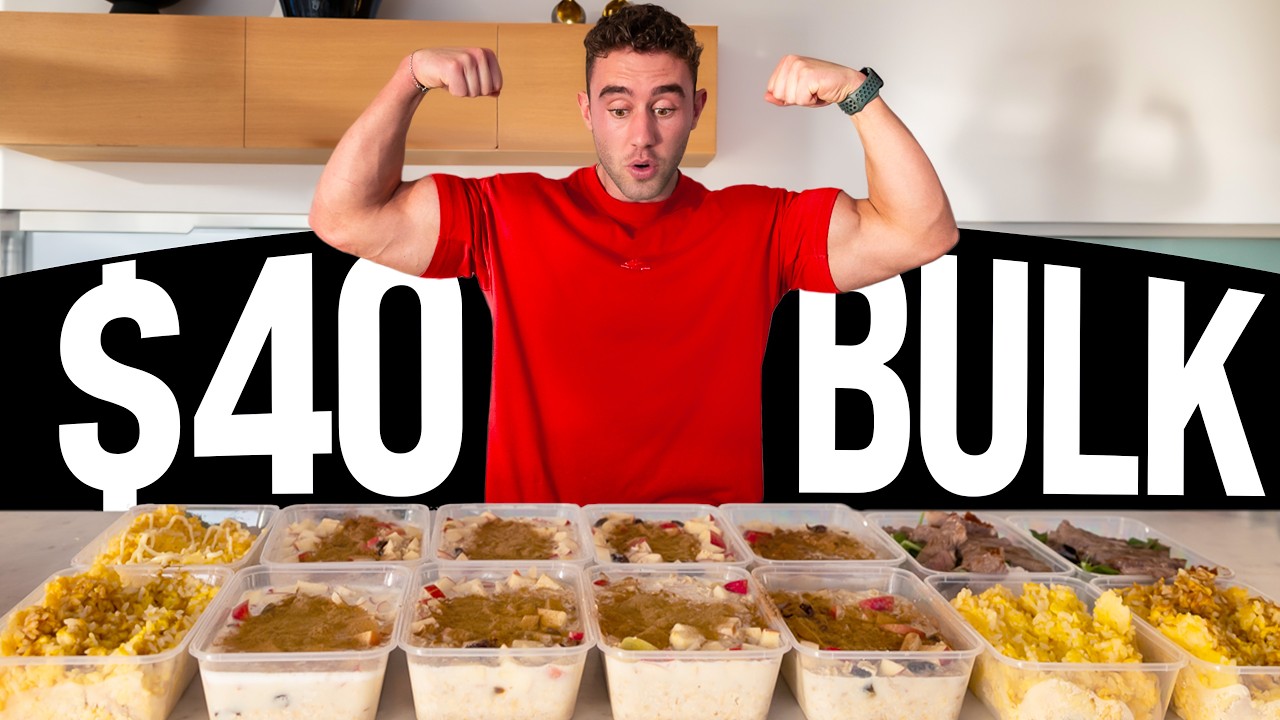 Bulking on a Budget : $40 Meal Prep to Build Muscle - YouTube