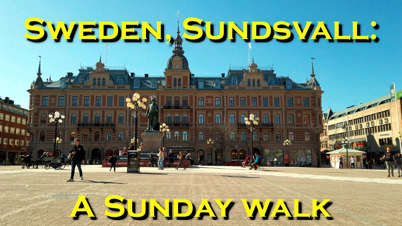 Sweden, Sundsvall: A Sunday walk from the church to the water - YouTube