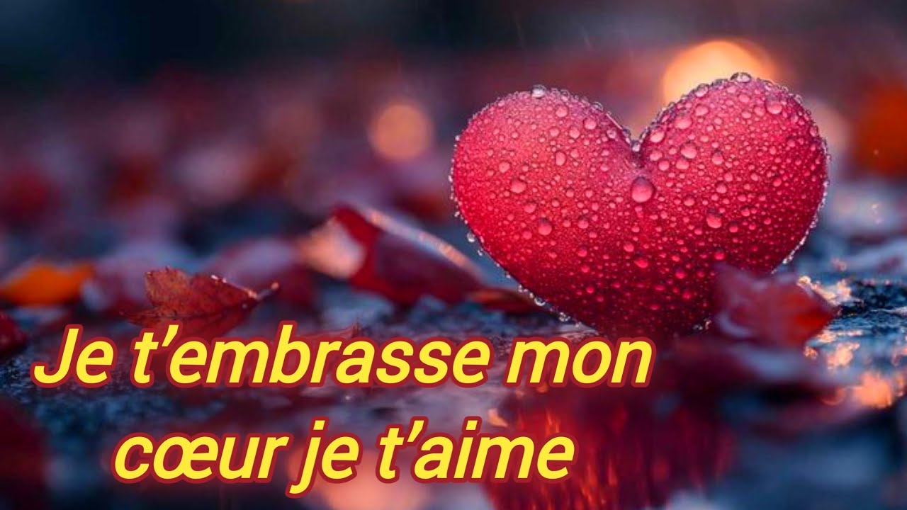 Je t’embrasse mon cœur 💋 ️ | Message d’amour doux et sincère - YouTube