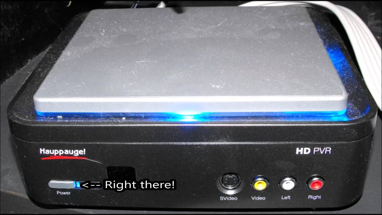 How to Turn on an HD PVR - YouTube