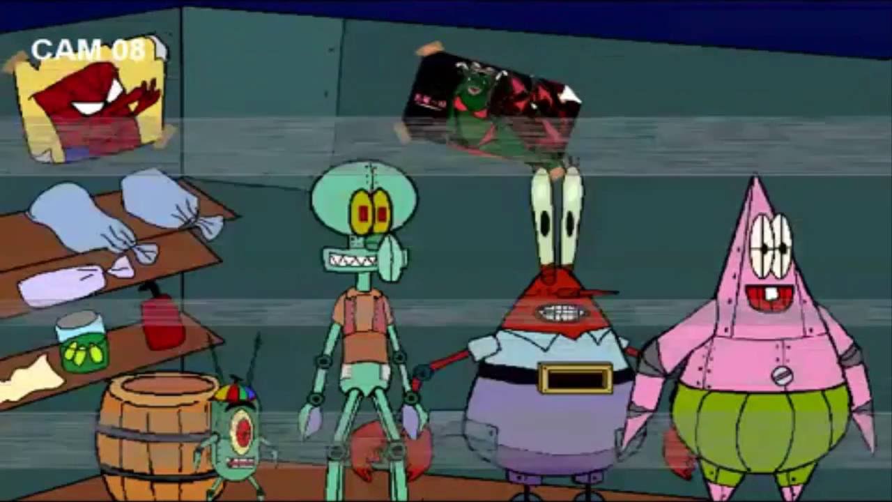 Bob Esponja 5 NOCHES EN EL CRUSTACEO CASCARUDO - Loquendo - YouTube