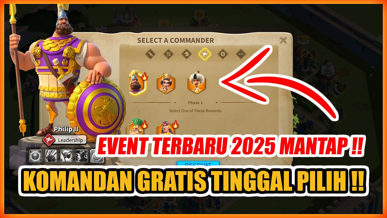 CARA DAPAT KOMANDAN LEGENDARY RISE OF KINGDOMS DARI EVENT GATHERING OF ...