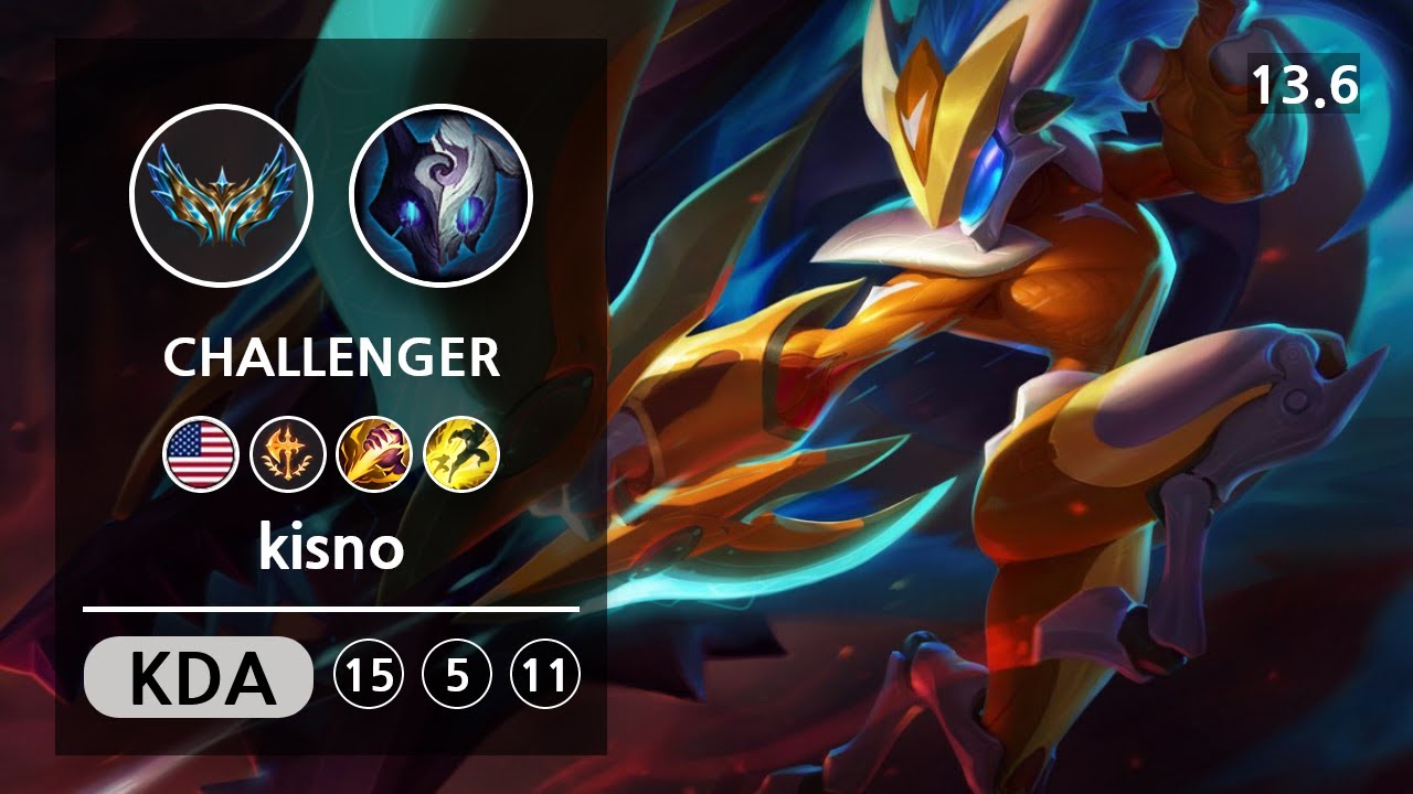 롤 북미 챌린저 정글 킨드레드 " kisno " | Patch 13.6 - YouTube