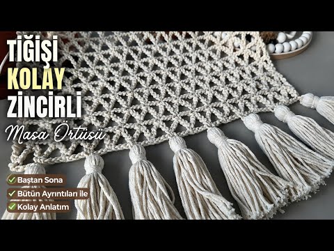 Tığişi kolay zincirli runner modeli yapılışı