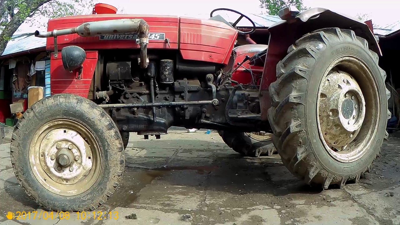 U445 la discuit / U445 Tractor plowing POV + cold start (SJcam SJ6 ...