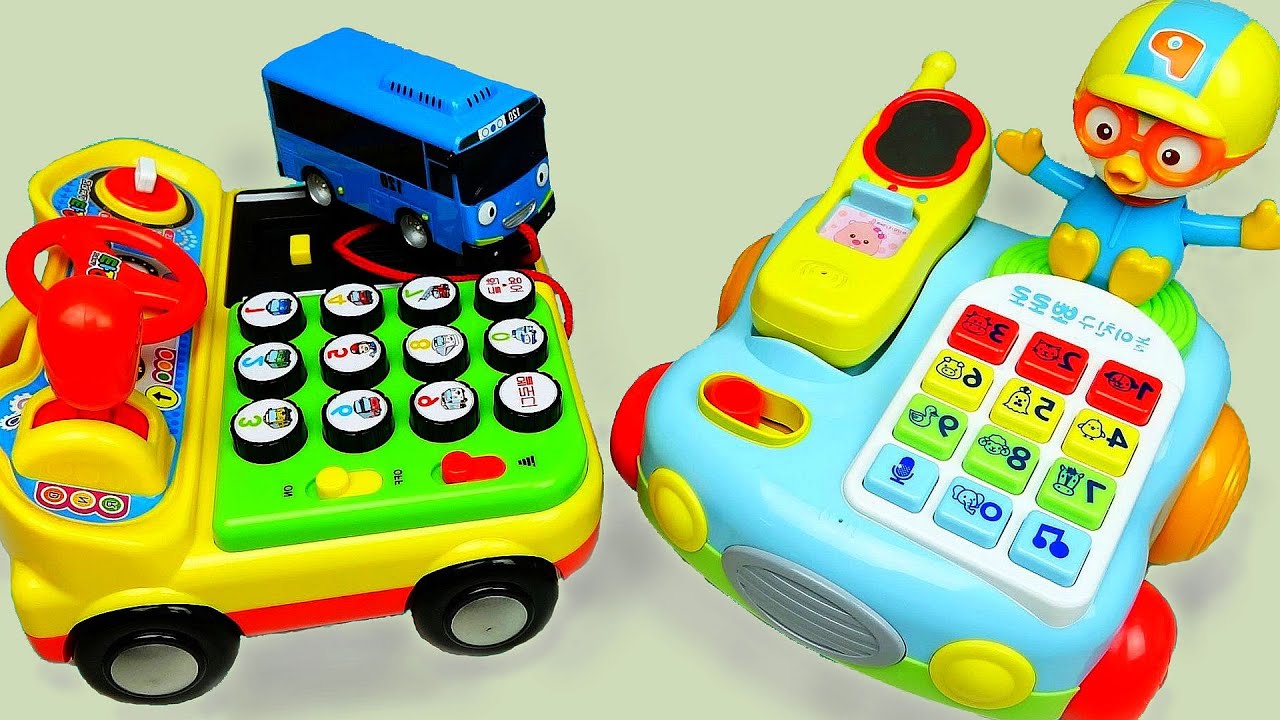Pororo & Little bus Tayo Phone car toys and more - Toy Pudding - YouTube