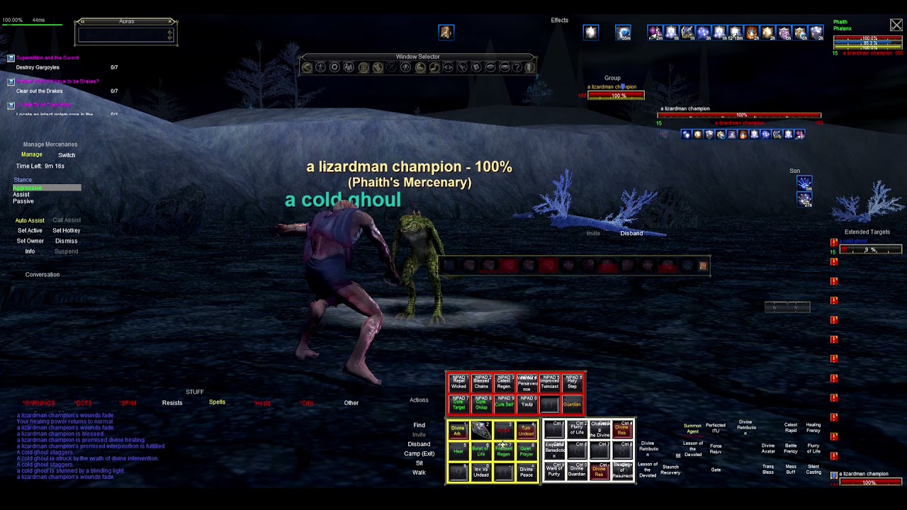 EverQuest: 115 Group Geared Cleric Soloing ToV EW Cold Ghouls; learning ...