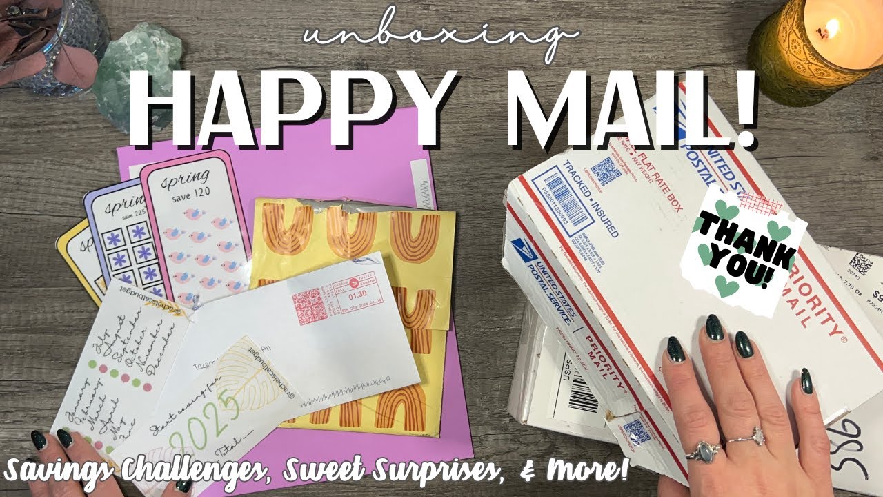 Happy Mail Unboxing!! | Savings Challenges, Fun Surprises, & More ...