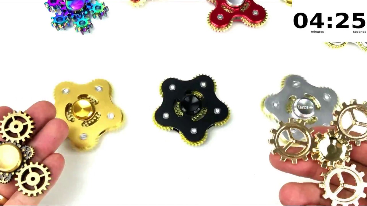 Heavy 115g GEAR Fidget Spinner Tank: 6 minute+ Spin Time! - YouTube