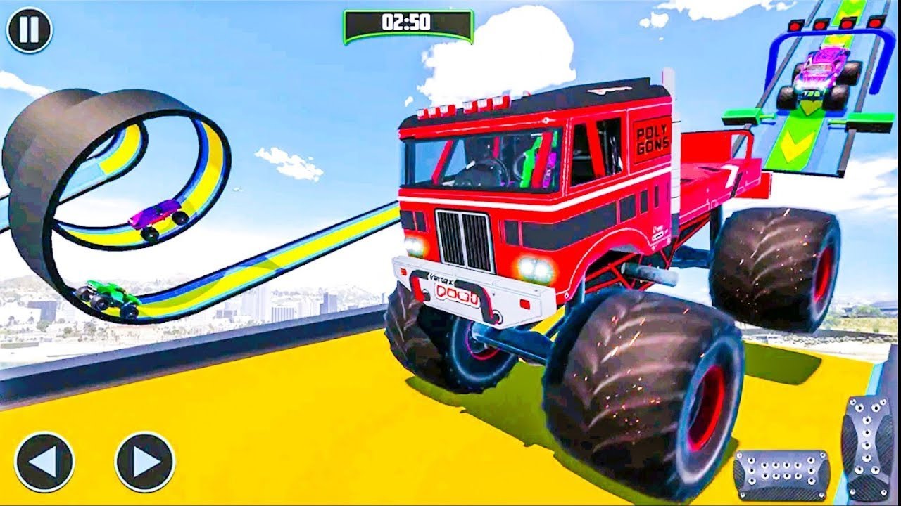 Monster Truck Mega Ramp Extreme Racing - Impossible GT Car Stunts ...