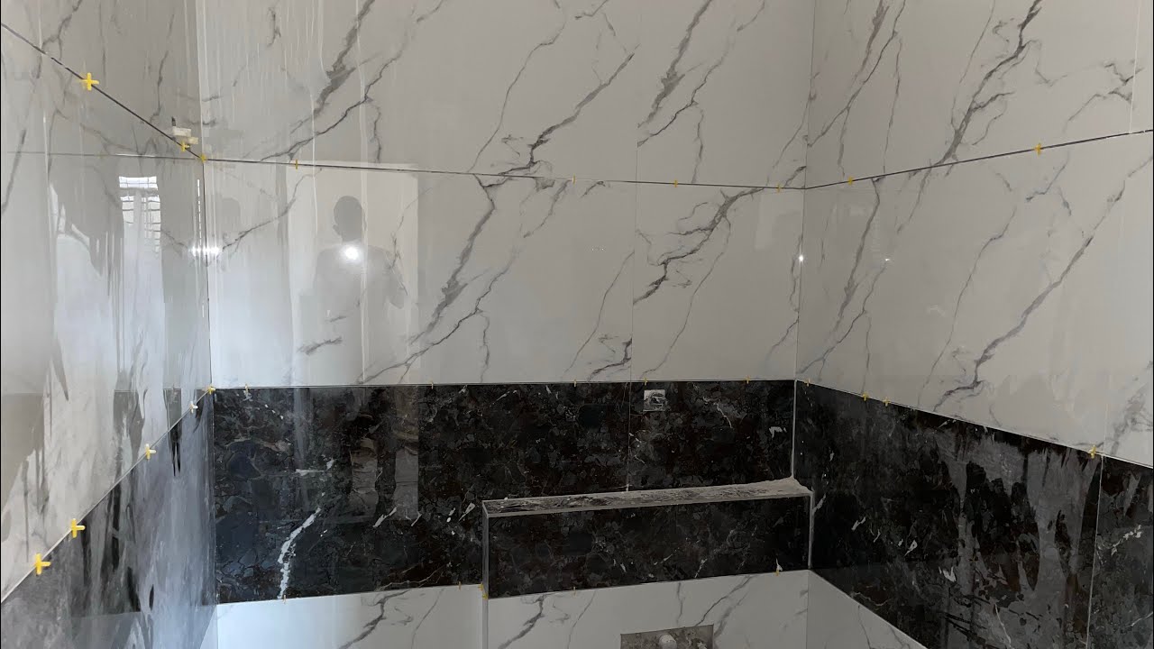 Bathroom Tiles Design | Digital 2x1 Tiles Design | Granite Door Frame ...