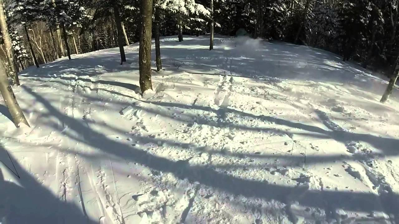 Snowboarding Sugarloaf Glades Brackett Basin - YouTube