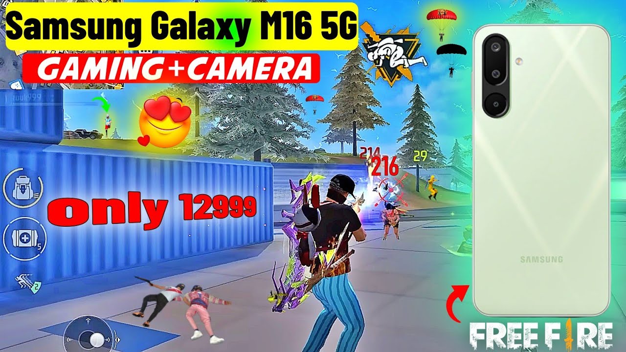 Samsung Galaxy M16 5G Free Fire Test | Samsung M16 5G Gaming test |M16 ...