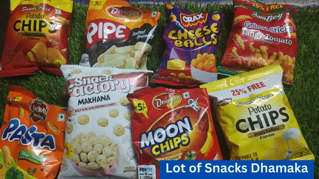 Latest Big Collection of Snacks Dhamaka Unboxing and Review - YouTube