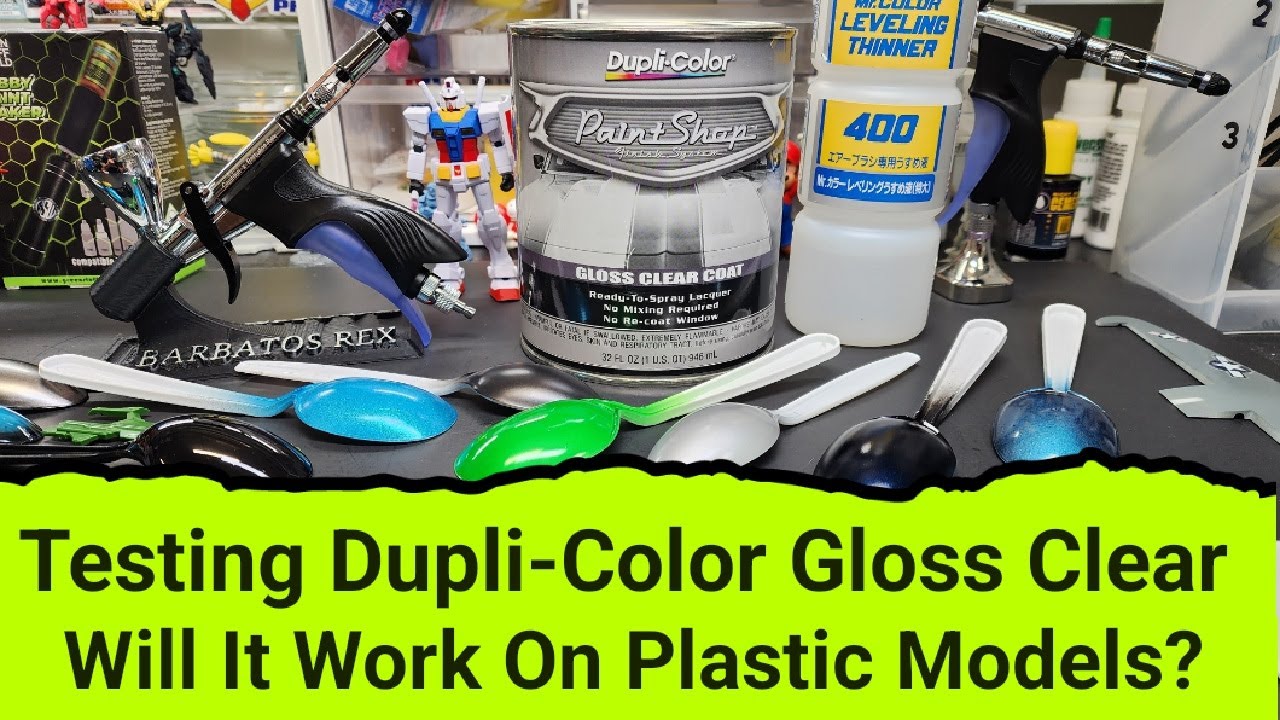 Testing Dupli-Color Clear Gloss - Will It Work On Plastic Models? - YouTube