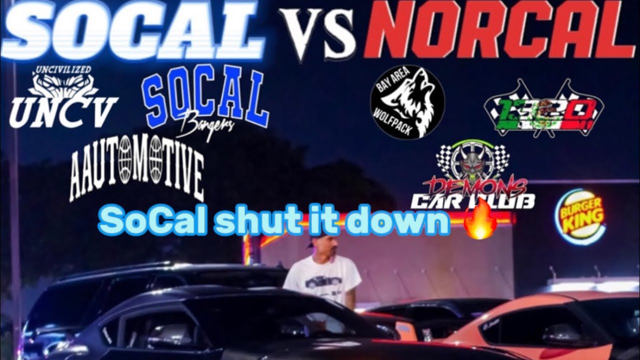 Motorcycle crashed | SoCal vs NorCal Crazy Car Meet - YouTube