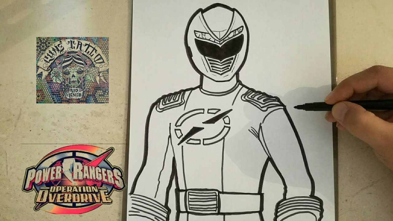 Como dibujar power ranger operacion sobre carga azul - YouTube