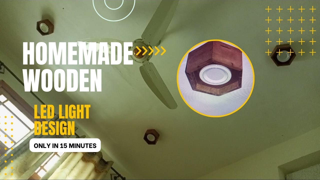 The Homemade Wooden Pendent Led light Design l From Used Wood Chips l ...