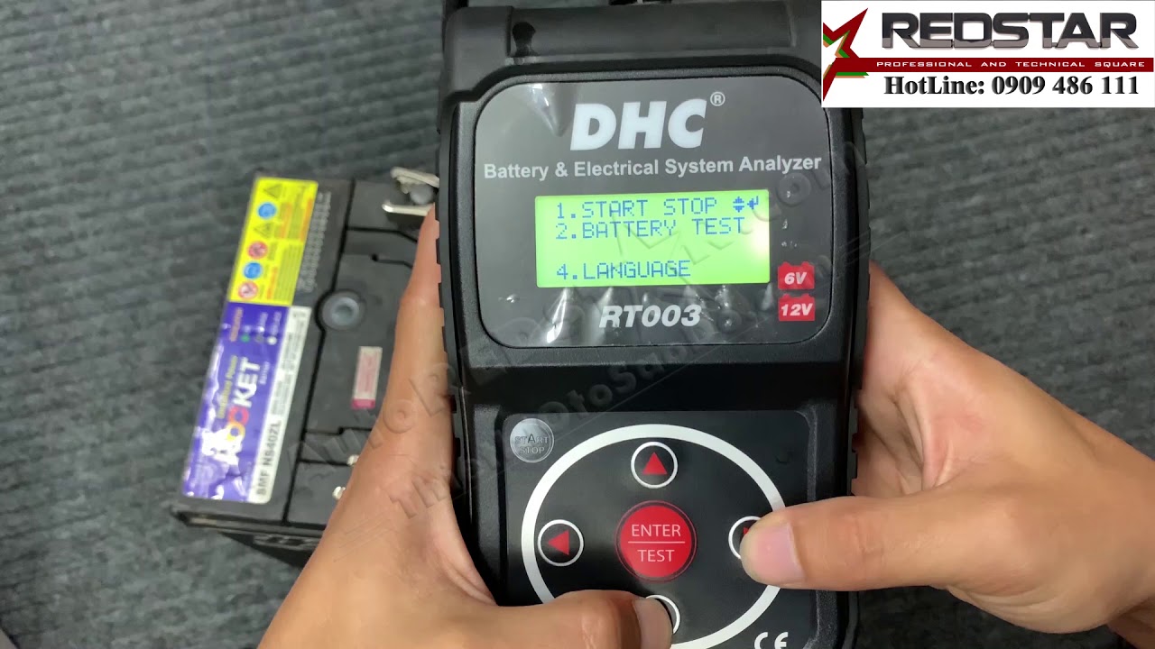 Hướng dẫn sử dụng thiết bị kiểm tra và phân tích ắc quy DHC RT003 - YouTube