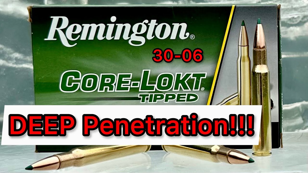 30-06 Remington CoreLokt Tipped 180gr Ammo Ballistics Gel Test - YouTube