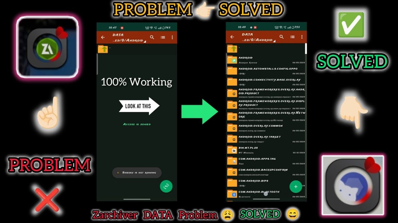 Zarchiver DATA Problem Solved #zarchiver #shizuku #problemsolved - YouTube