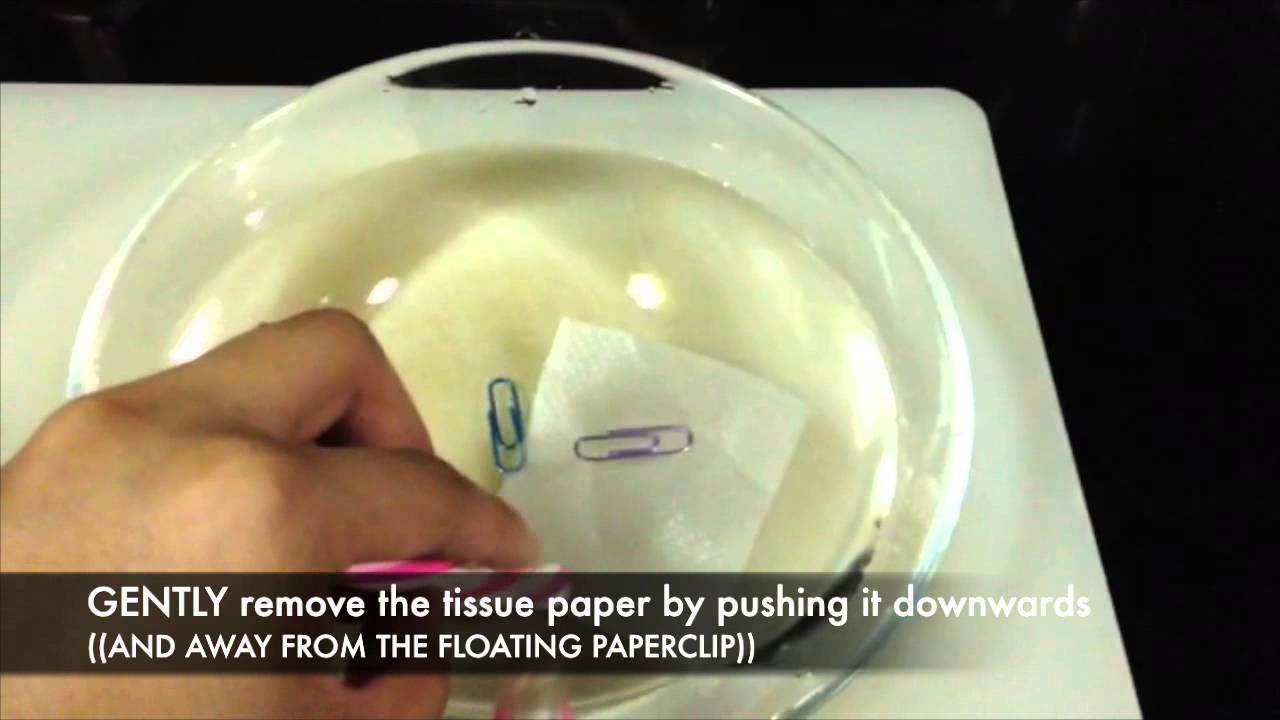 Floating paperclip - YouTube