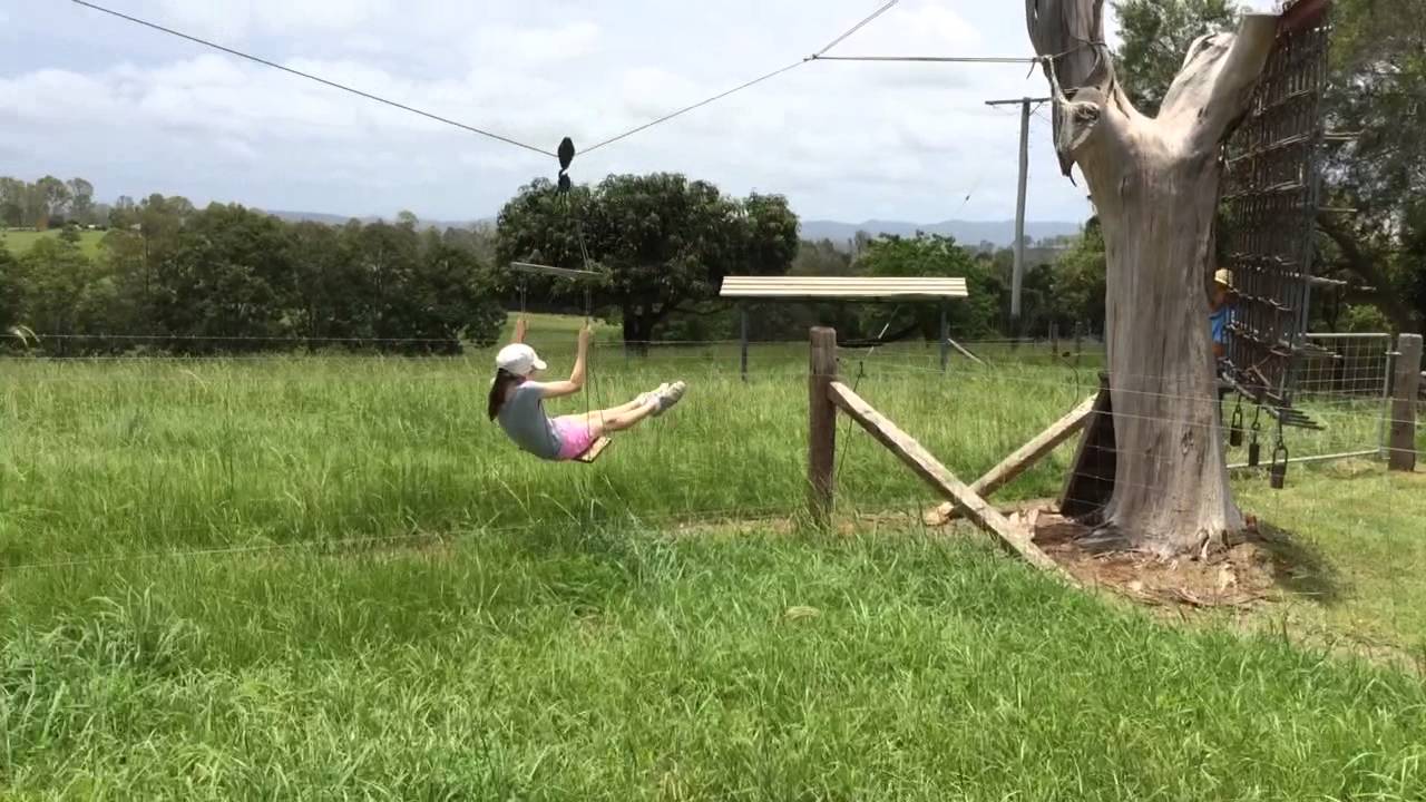 Flying fox fun for Georgia - YouTube